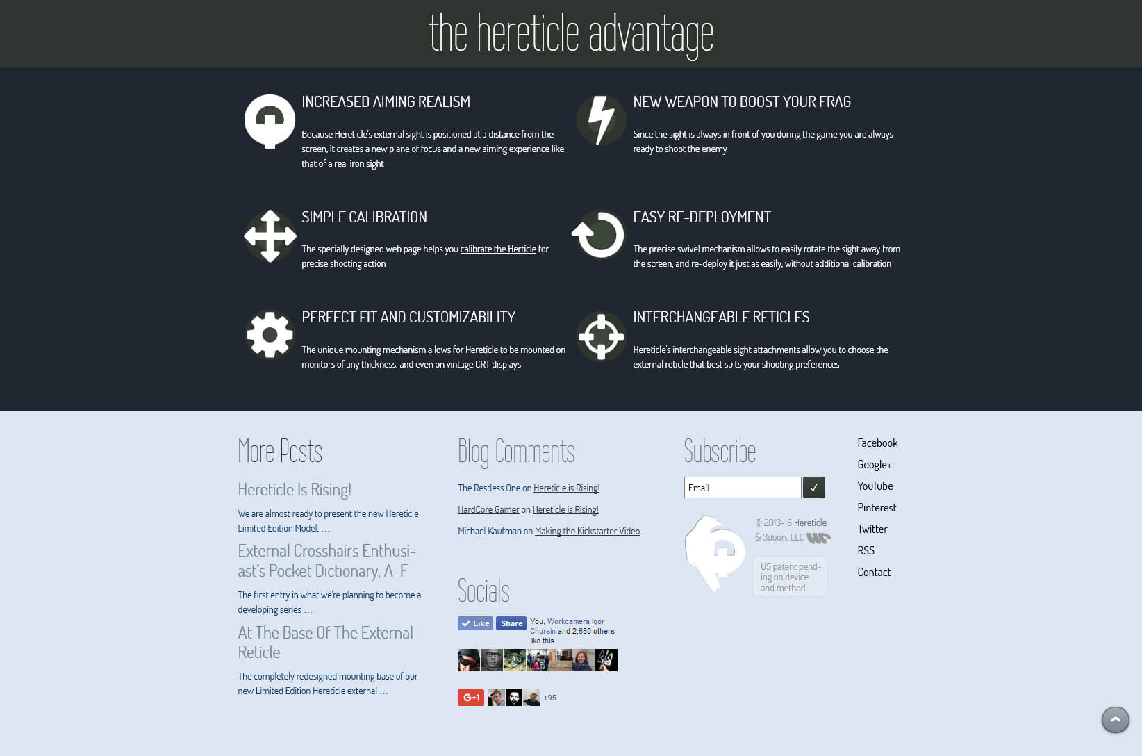 hereticle Gamer's Gadget Site and Webstore — WebProm Design