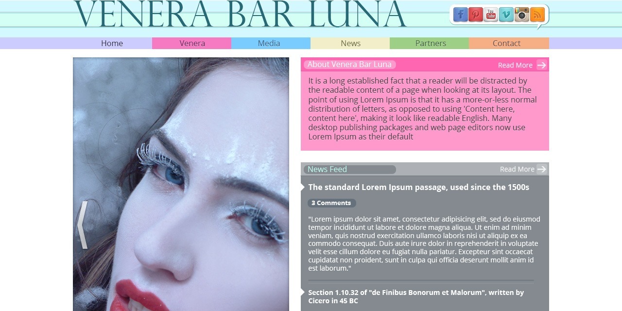 Model's Website — WebProm Design